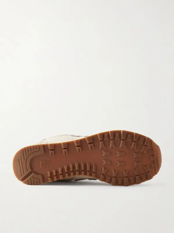 NEW BALANCE 574 Leather-trimmed Suede Sneakers