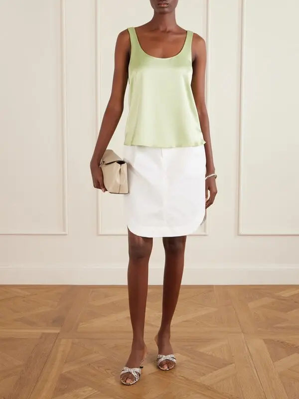 Victoria Beckham Organic Cotton Mini Skirt