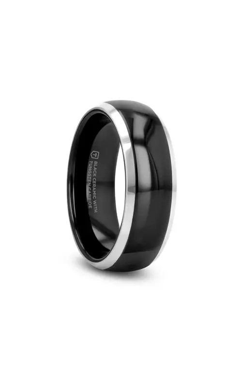 LARSON JEWELERS Carrera Domed Ceramic Tungsten Band - 7mm