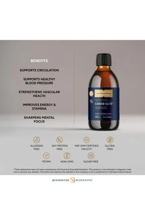 QUICKSILVER SCIENTIFIC Cardio Elite Liquid Supplement