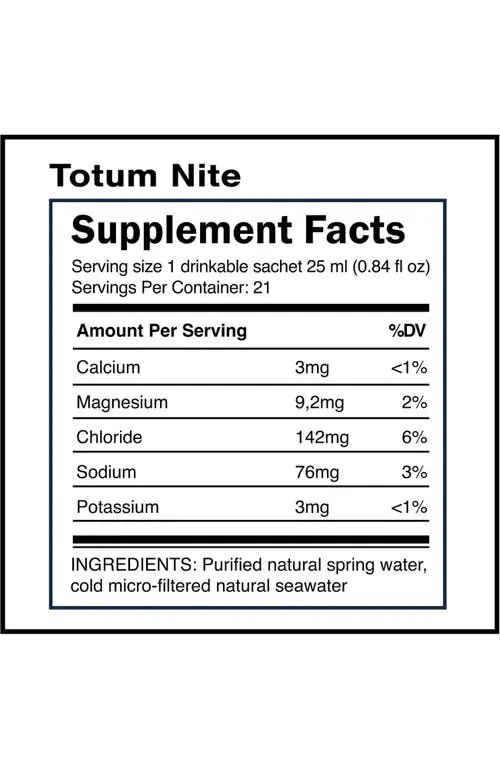 QUICKSILVER SCIENTIFIC Totum Nite Liquid Seawater Electrolyte Supplement