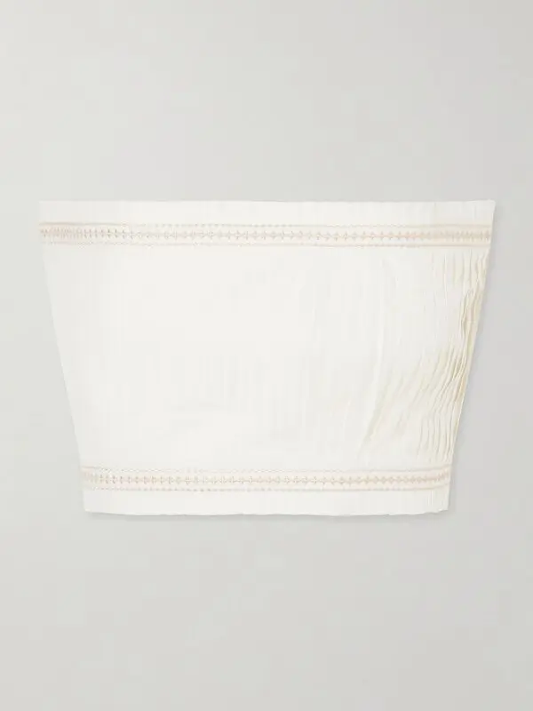 EMPORIO SIRENUSE Flavia Strapless Cropped Top - White