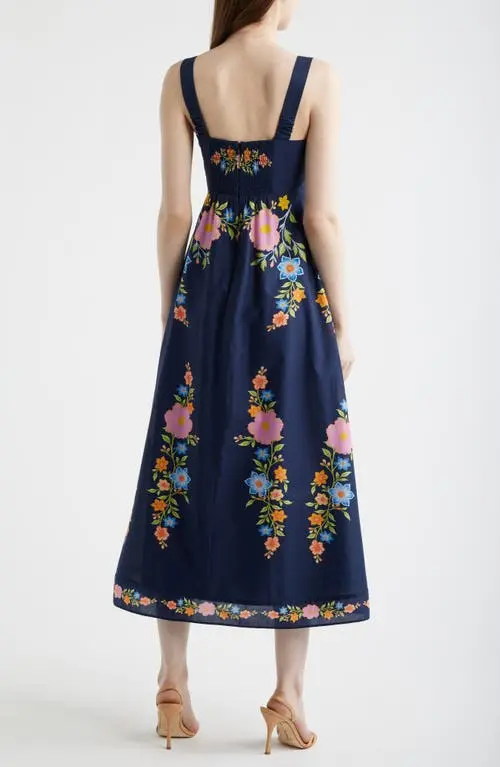 Eliza J Sleeveless Printed Maxi Dress