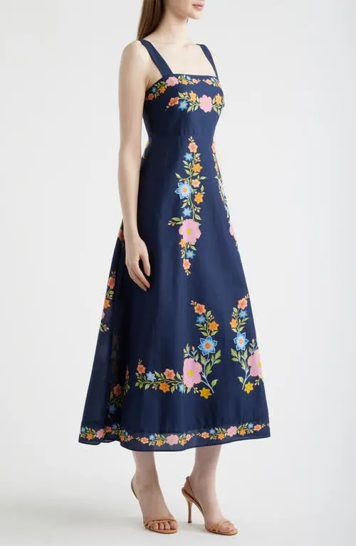 Eliza J Sleeveless Printed Maxi Dress
