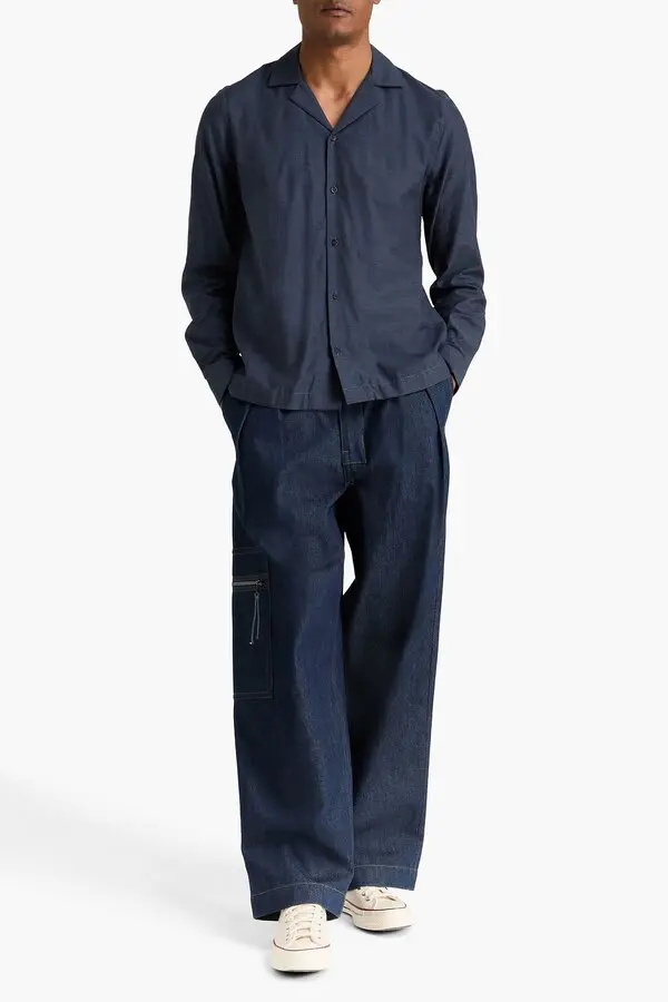 Frescobol Carioca Safra Herringbone Cotton Shirt