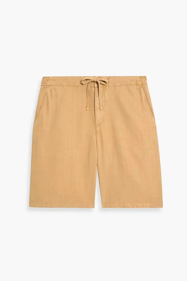 Frescobol Carioca Striped Lyocell-blend Shorts - Camel