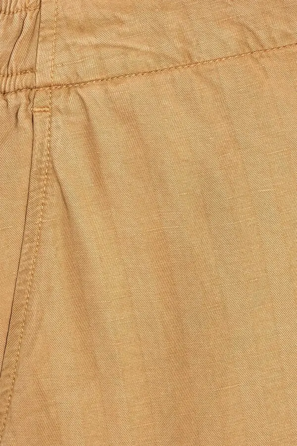 Frescobol Carioca Striped Lyocell-blend Shorts - Camel