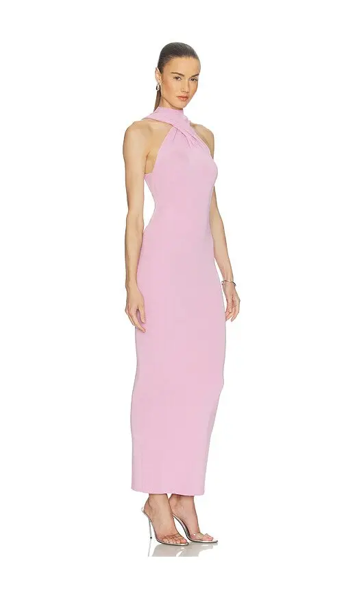 Camila Coelho Asuna Ribbed Knit Maxi Dress - Light Pink | Editorialist