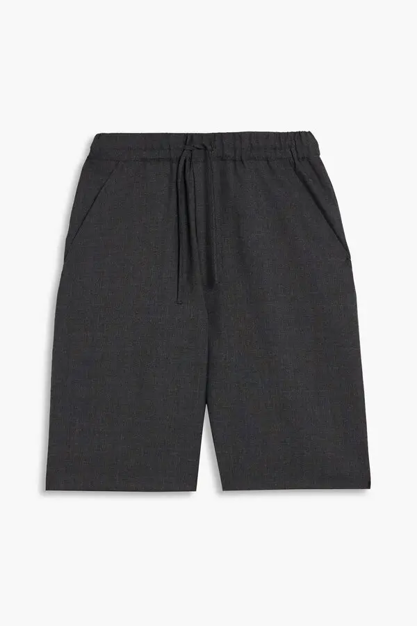 Officine Générale Hank Wool Drawstring Shorts - Dark Gray