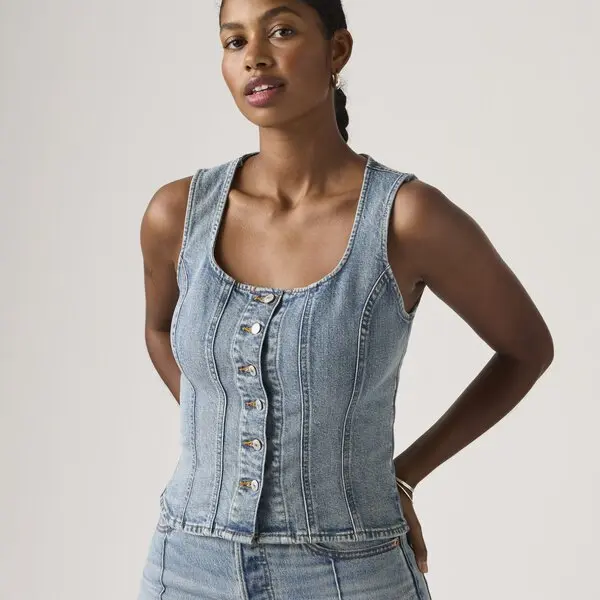 LEVI'S Sculpted Sleeveless Bustier Top - What Now Top
