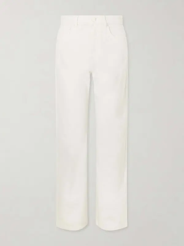 Ami Mid-rise Wide-leg Jeans - Cream