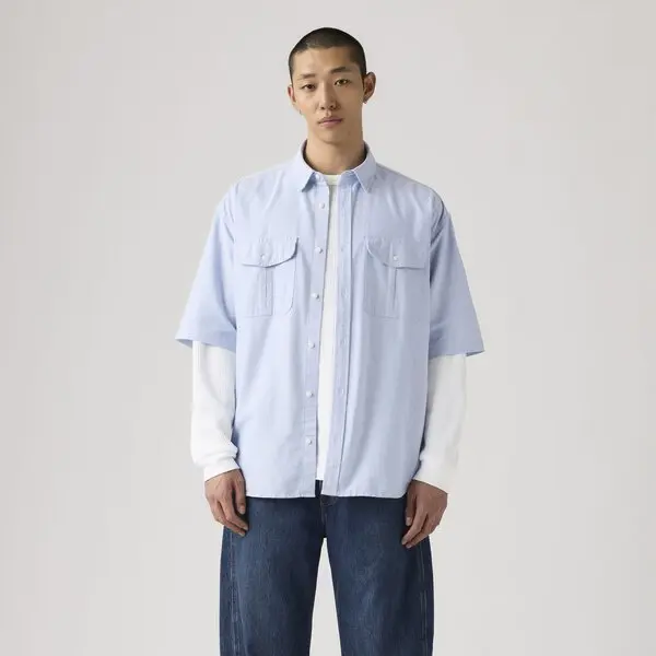 LEVI'S Short-sleeve Pacifica Loose Oxford Shirt - Allure