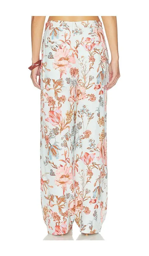 Hemant & Nandita Printed Crepe Straight Leg Pants - Blue