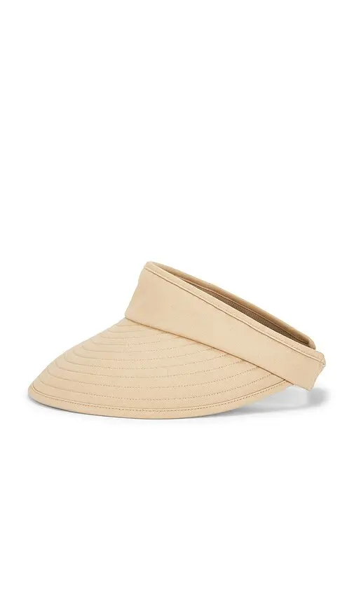 FAVORITE DAUGHTER Embroidered Logo Visor - Oatmeal