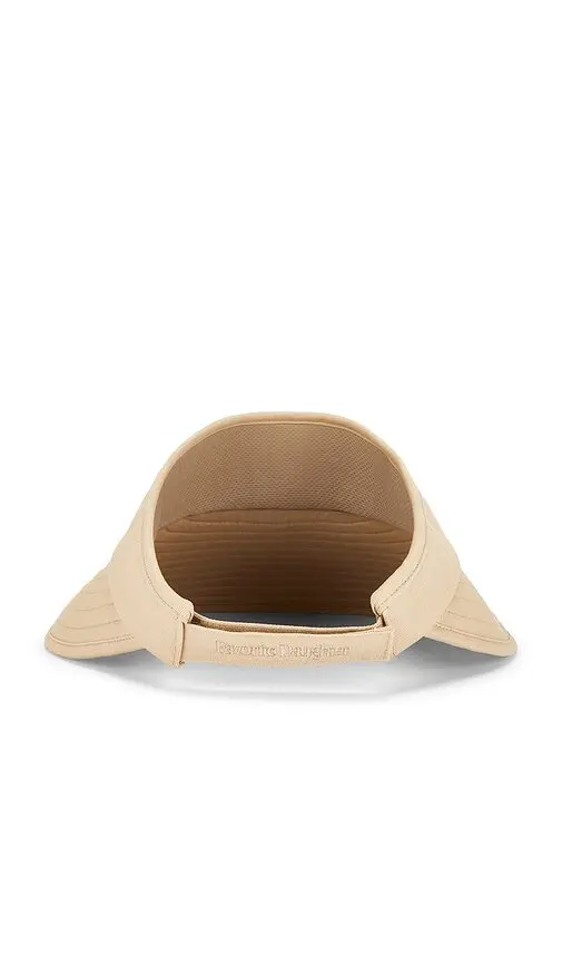 FAVORITE DAUGHTER Embroidered Logo Visor - Oatmeal