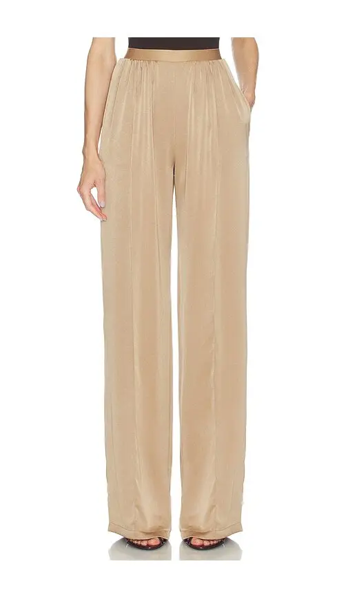 Atlein Elastic Wide Leg Pant - Argile