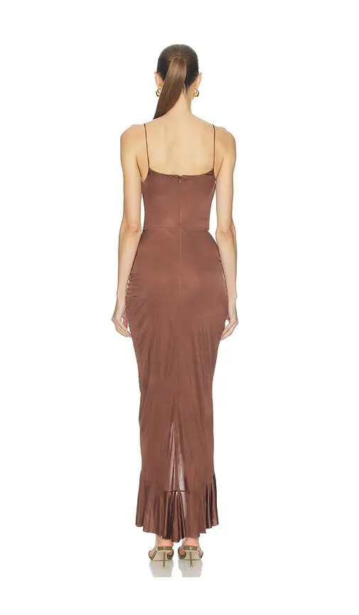 Atlein Strappy Ruffled Maxi Dress
