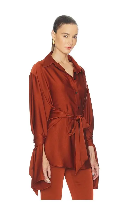 Atlein Oversize Knot Detail Shirt