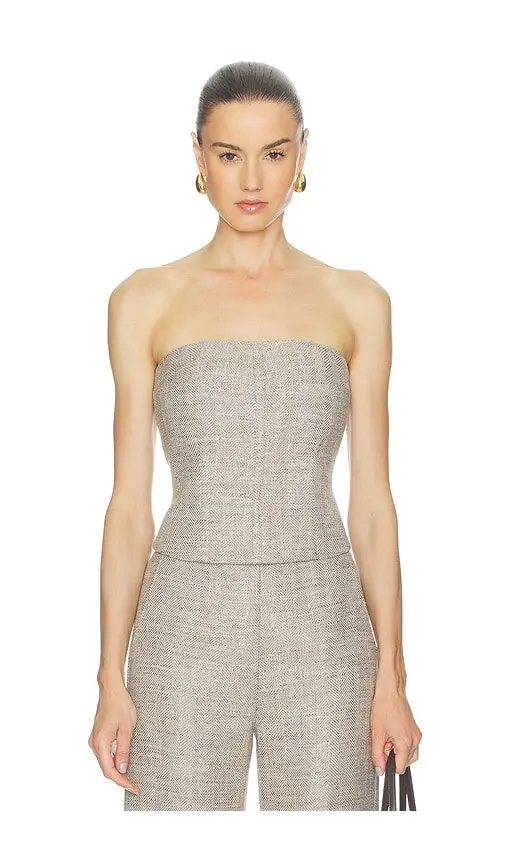 Smythe Bustier - Taupe Tweed