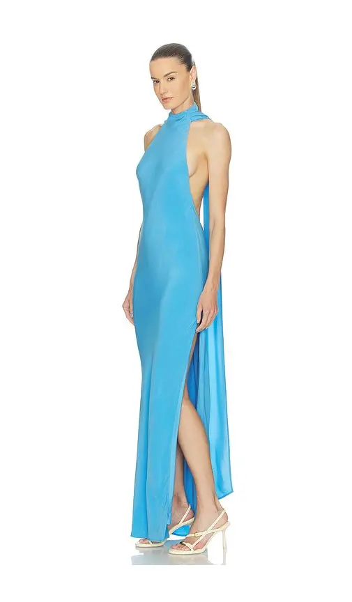 Cult Gaia Halterneck Maxi Dress With Open Back