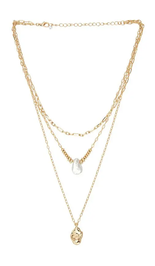 8 Other Reasons Layered Two Tone Necklace - Gold