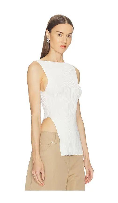 CAMILA COELHO Haylen Ribbed Knit Top