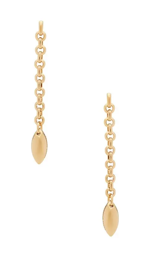 JENNIFER FISHER Link Linear Dangle Earrings - Yellow Gold
