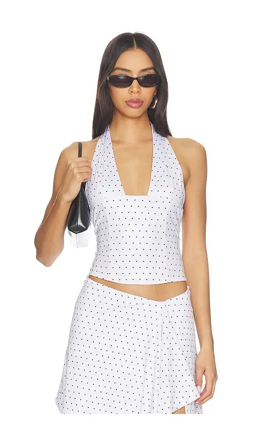 AMELIE TEJE Bobbi Halter Top - Polka