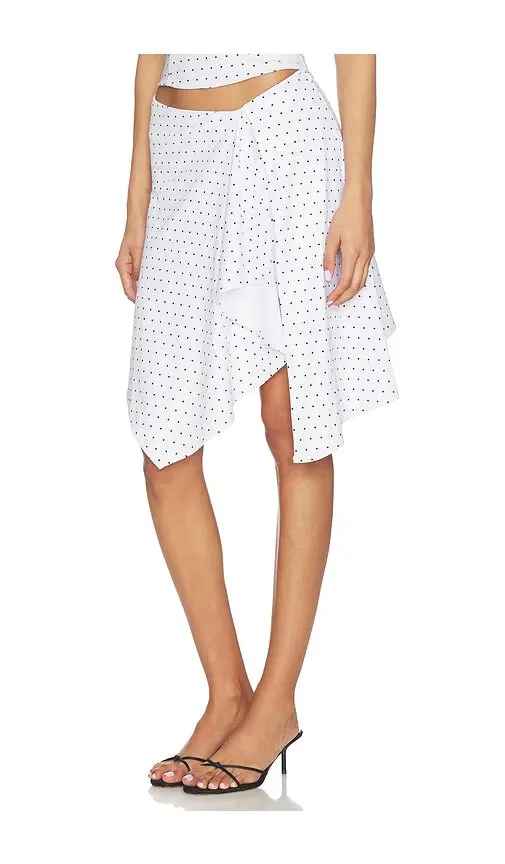 AMELIE TEJE Asymmetrical Dot Skirt