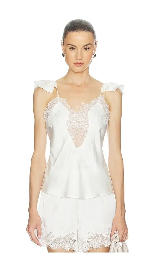 Bardot Ivy Lace Detail Camisole - Orchid White