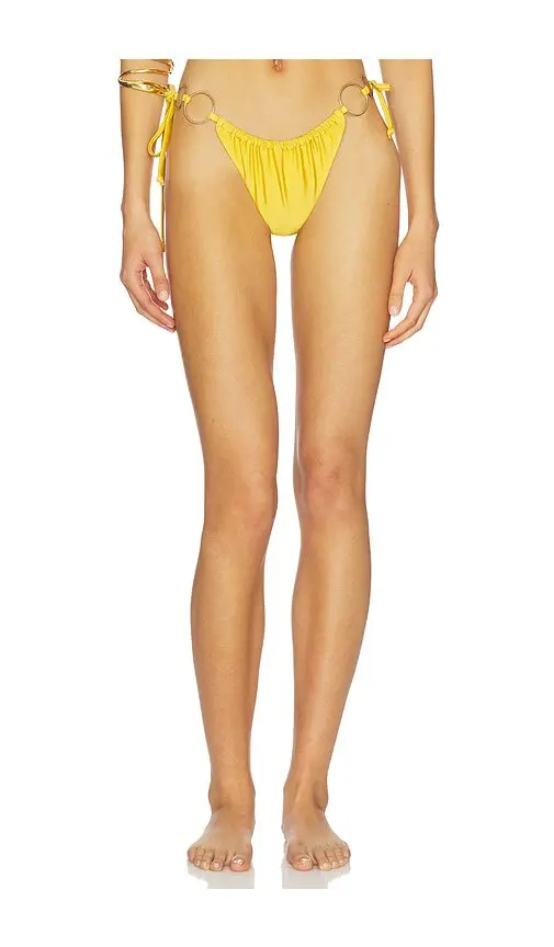 Bardot Leala Ring Detail Bikini Bottoms - Marigold