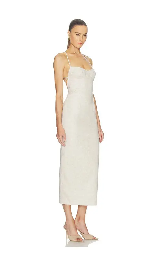 CAMILA COELHO Malena Linen Midi Dress