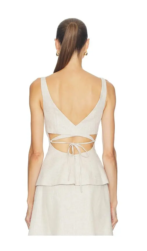 CAMILA COELHO Malena Linen Top