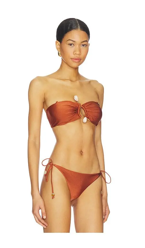 Bardot Rymona Bandeau Bikini Top - Rust
