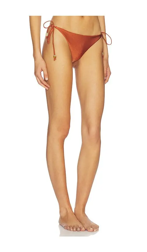 Bardot Blakely Tie Bikini Bottoms - Rust