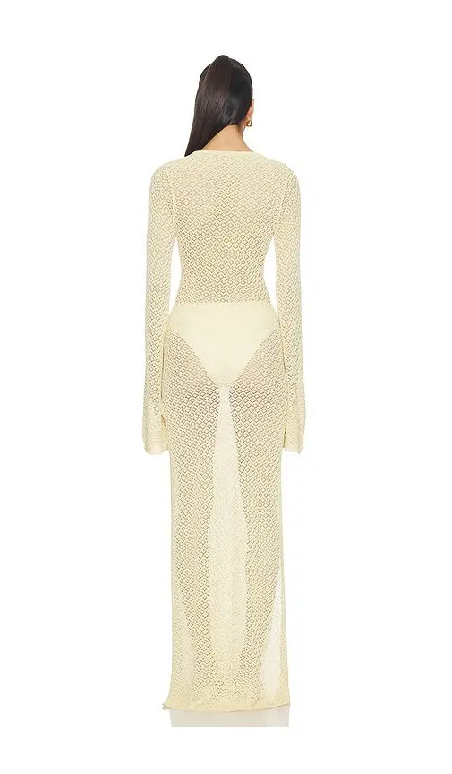 Bardot Bryn Crochet Maxi Dress - Buttercup