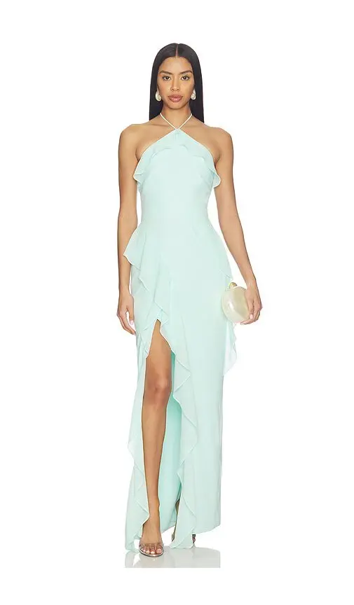 Amanda Uprichard Alessandra Maxi Dress - Celadon
