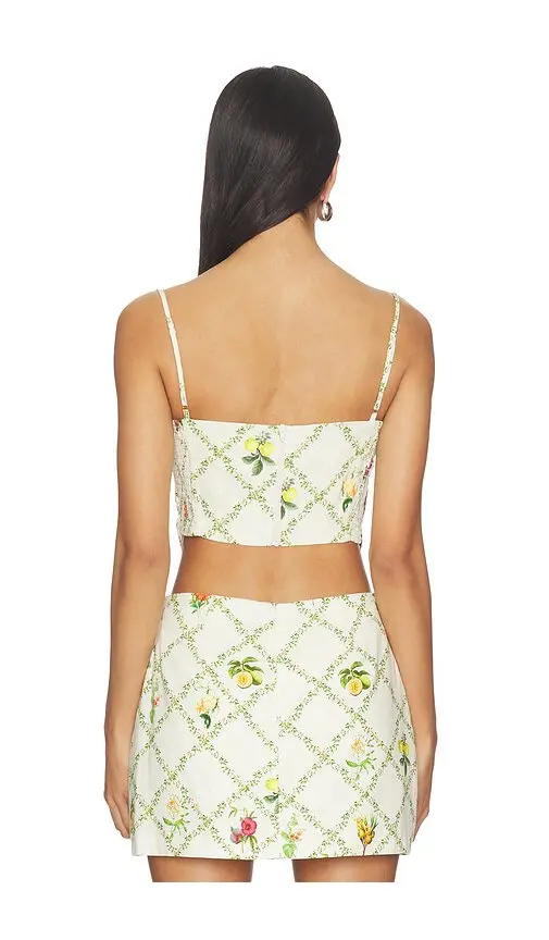 Amanda Uprichard Juna Top - Trellis Print