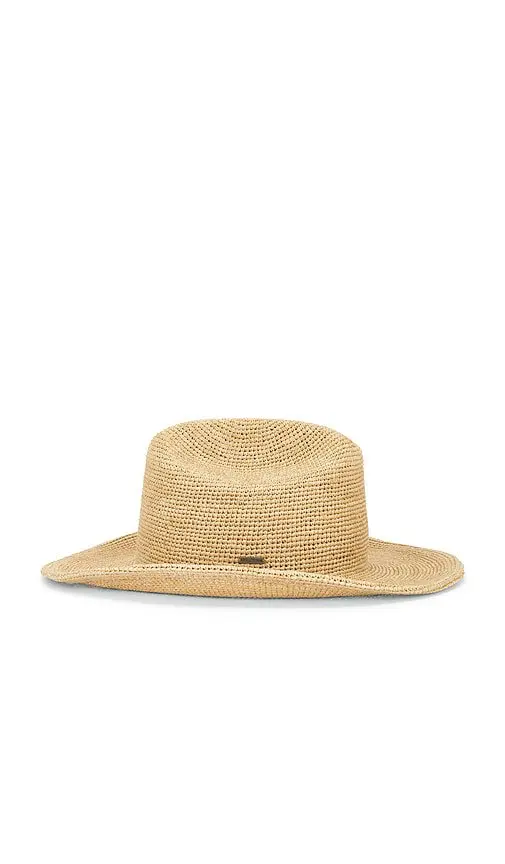 Brixton Odessa Straw Packable Cowboy Hat - Tan