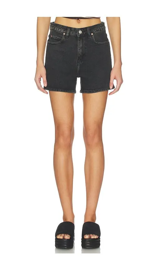 DR. DENIM Nora Shorts - Tar Aged Black