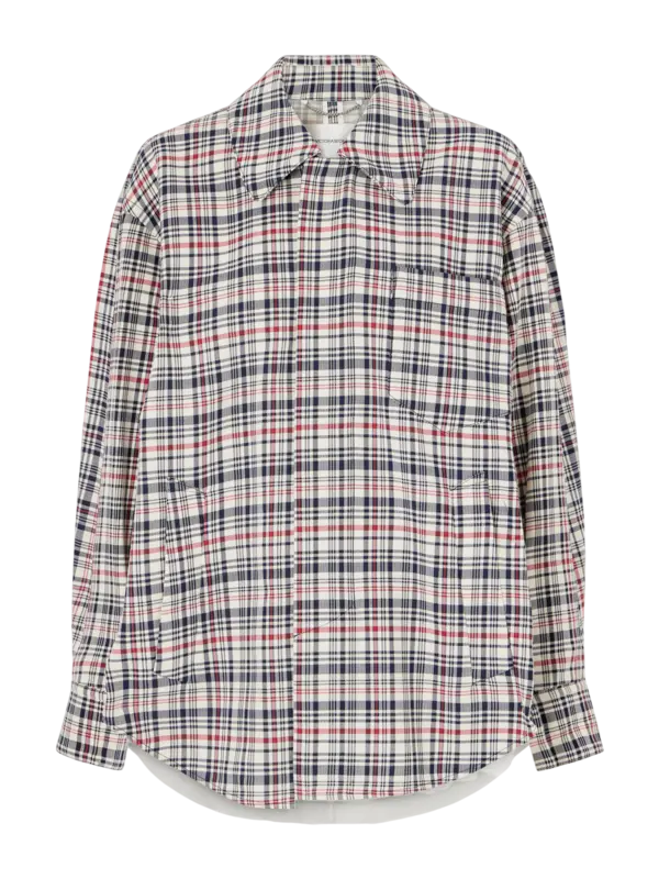 Victoria Beckham Cocoon Checked Cotton And Virgin Wool-blend Jacket - Multi