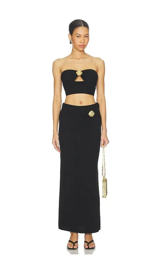 4TH & RECKLESS Nala Crochet Top - Black