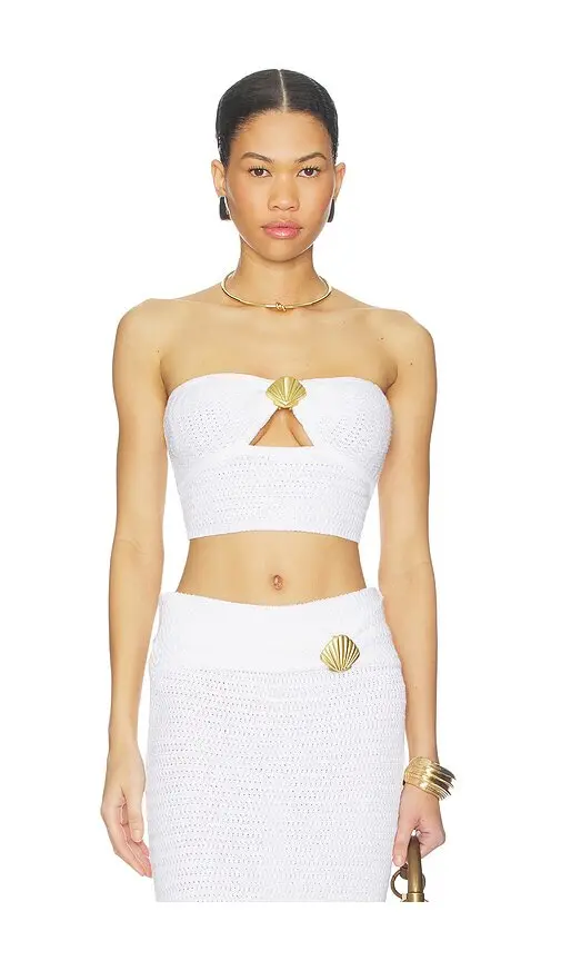 4TH & RECKLESS Nala Crochet Top - White