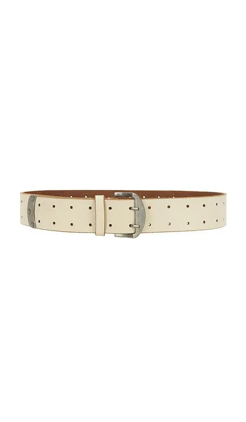 Free People Double Cross Leather Belt - Mineral