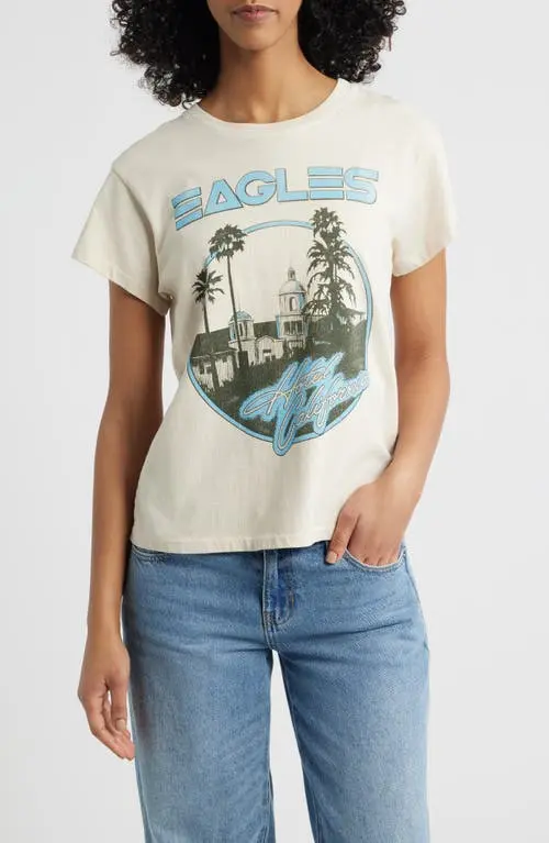 Daydreamer Eagles Hotel California Graphic T-shirt - Dirty White