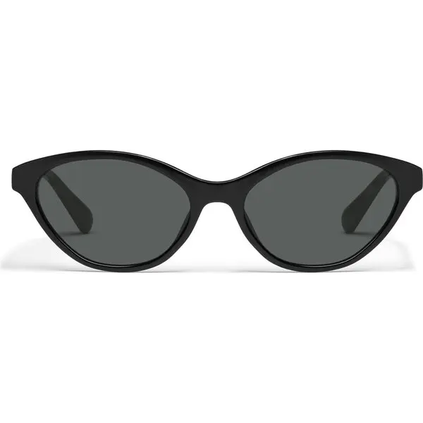 Quay Talk Nice 55mm Cat Eye Sunglasses - Black/smoke