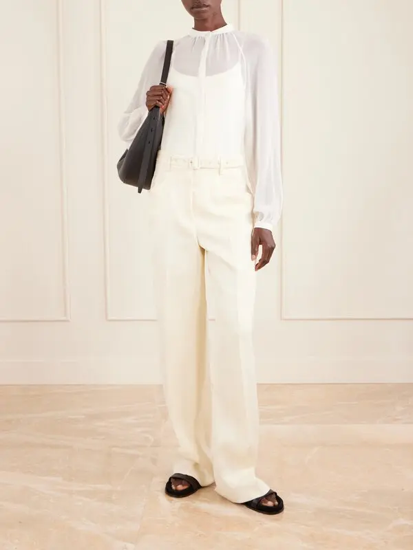 Gabriela Hearst Norman Wide-leg Linen Pants - Neutrals