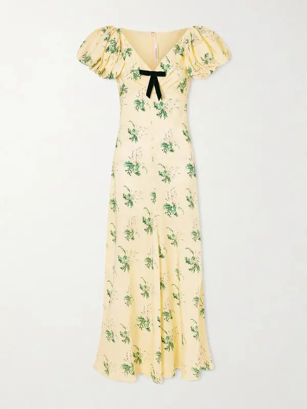 RODARTE Floral-print Silk Gown - Yellow