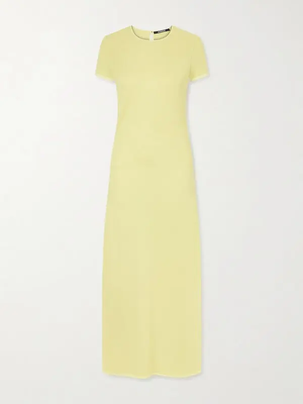 Jacquemus The Maille Knitted Midi Dress - Yellow