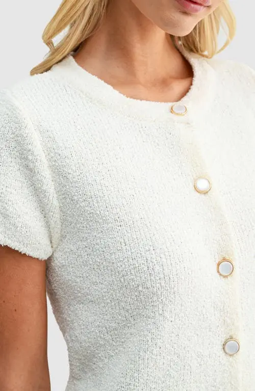 ALL IN FAVOR Short Sleeve Crop Cardigan